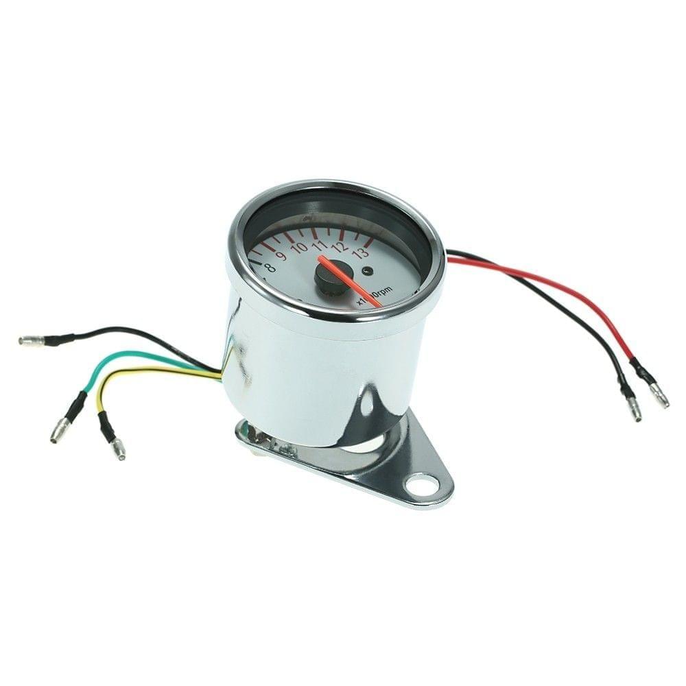 12V Universal Motorcycle Mechanica 13000RPM Scooter Analog Tachometer ...