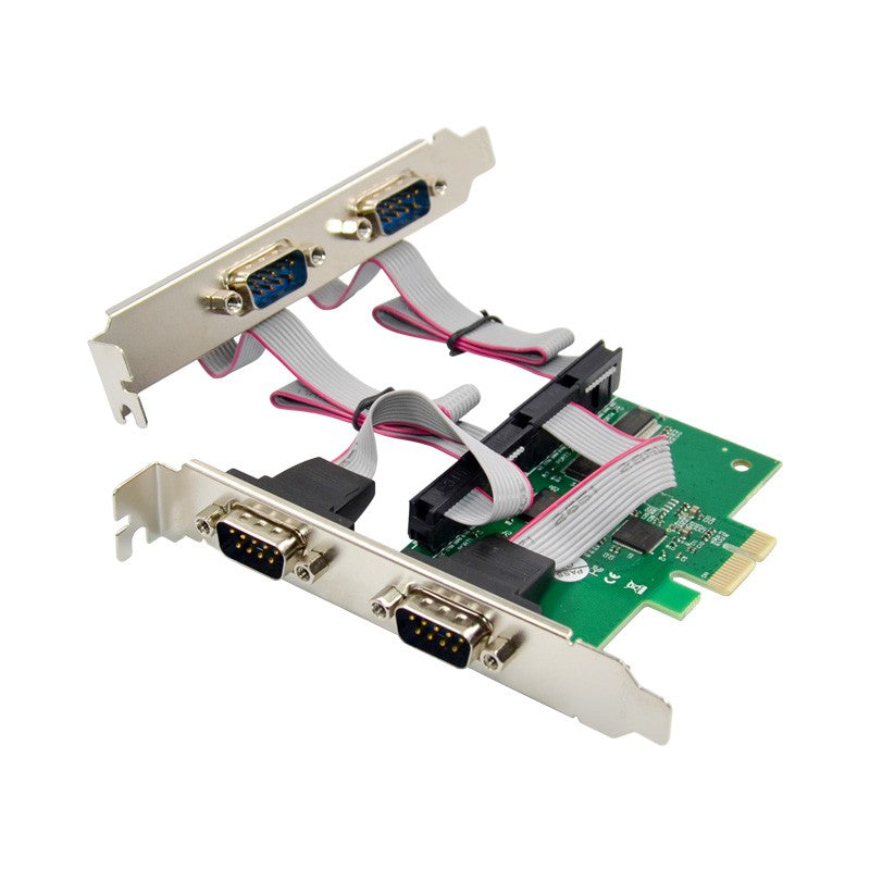 PCIE AX99100 4S DB9 I / O Express Serial Card COM1 Port RS232 Serial C ...