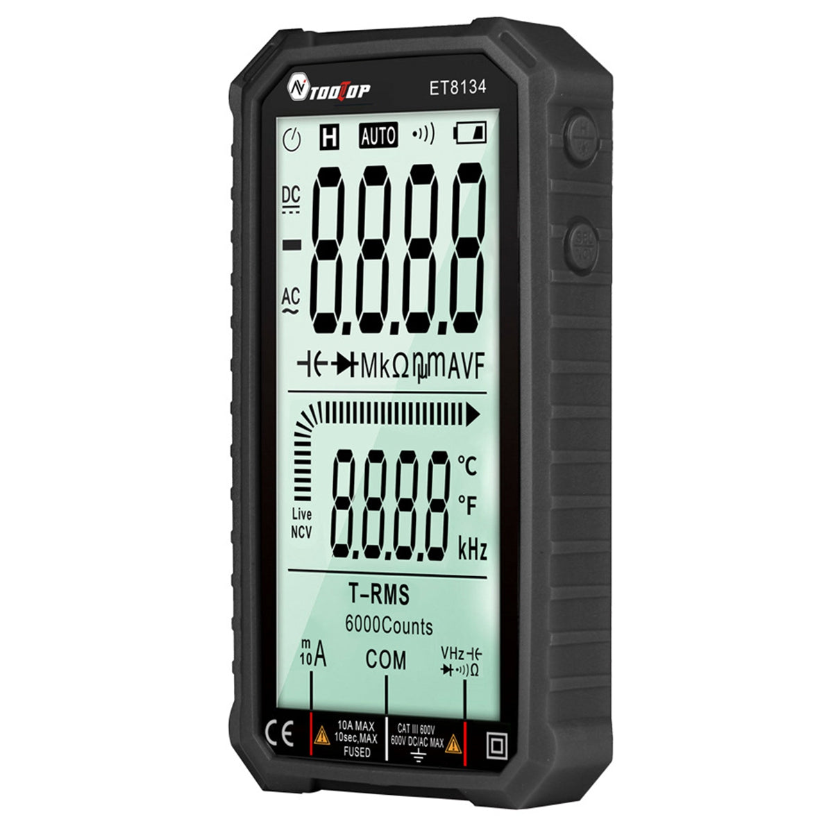 TOOLTOP ET8134 4.7-inch LCD Digital Multimeter AC Direct Current Volta ...