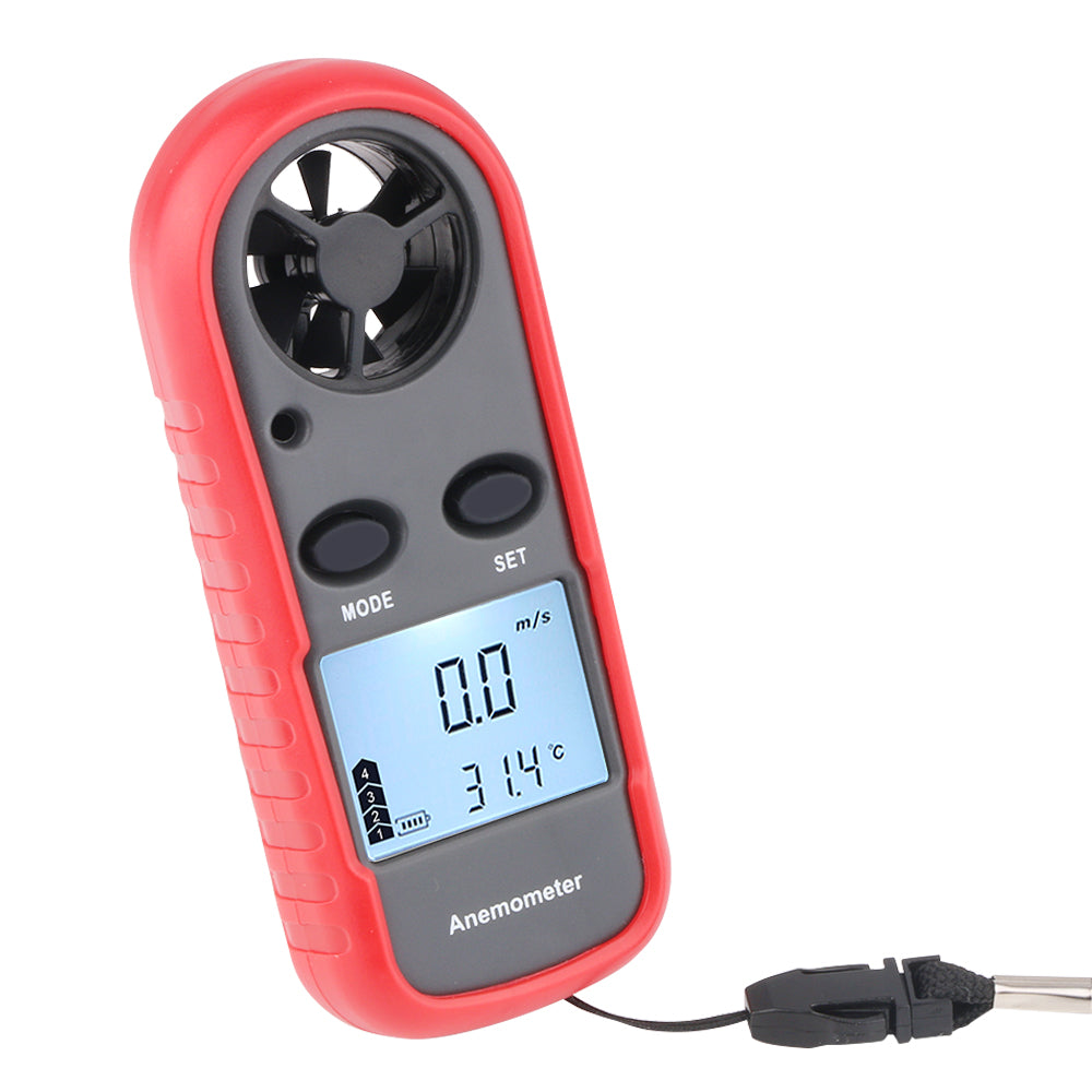 WT816 Portable Digital Anemometer Thermometer Handheld Mini Wind Speed ...