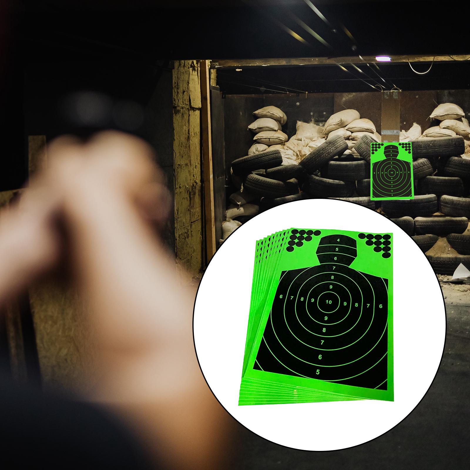 10x Shooting Targets Stickers Binders Shoot Target Paper Reactive Spla ...