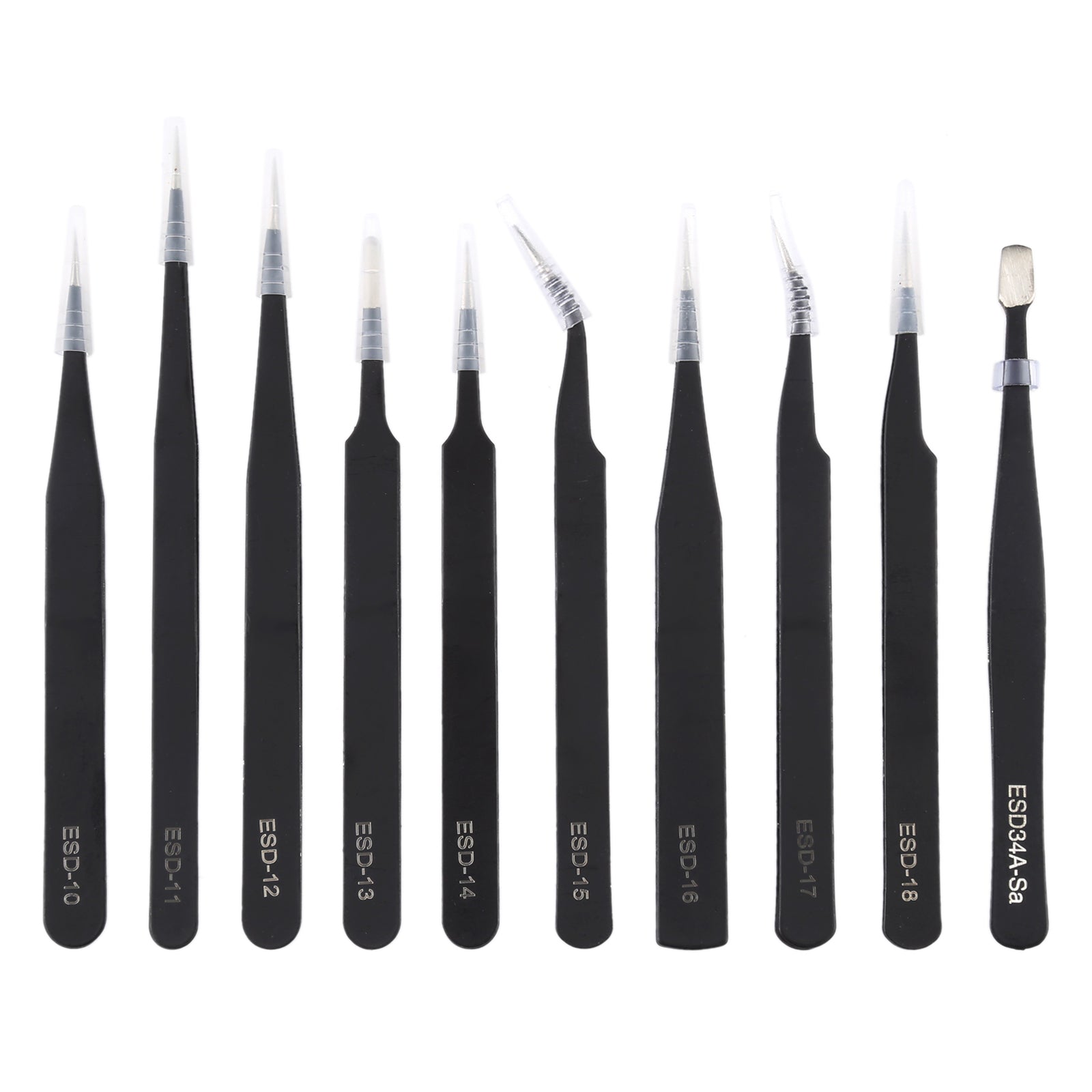 10-in-1 Fine Tweezers Stainless Steel Precision Tweezers Watch Clock P ...