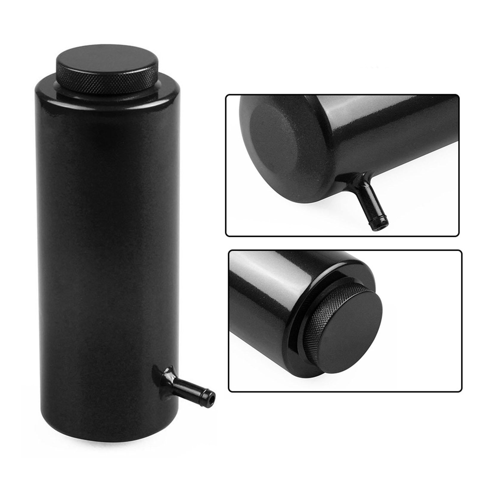 Universal Car Radiator Coolant Oil Catch Can Overflow Catch Tank Black ...
