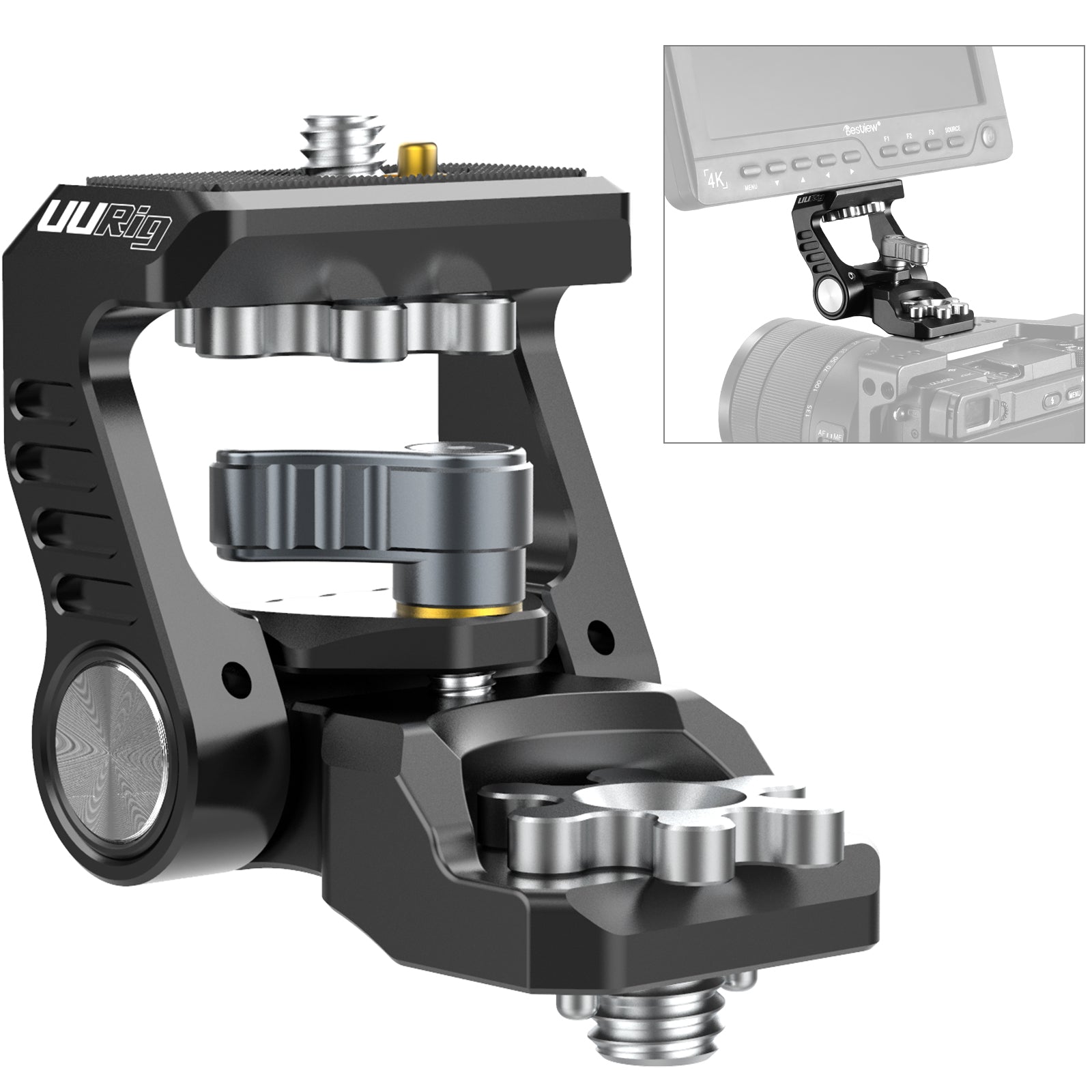 Uniqkart R059 Arri Locating Pin DSLR Monitor Mount Adapter Bracket Adj ...
