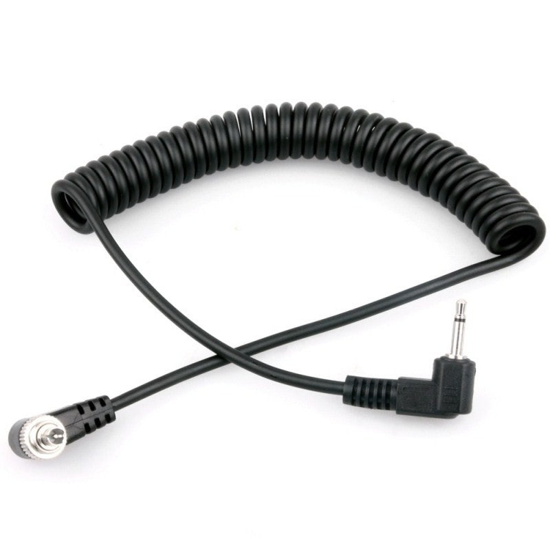 100cm Flash Light Spring Cable PC to 2.5mm Male to Male Sync Cord for ...