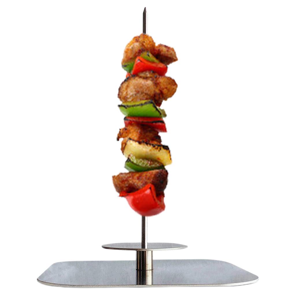 Stainless Steel Vertical Skewer Oven Kebab Spike Stand BBQ Rack square ...