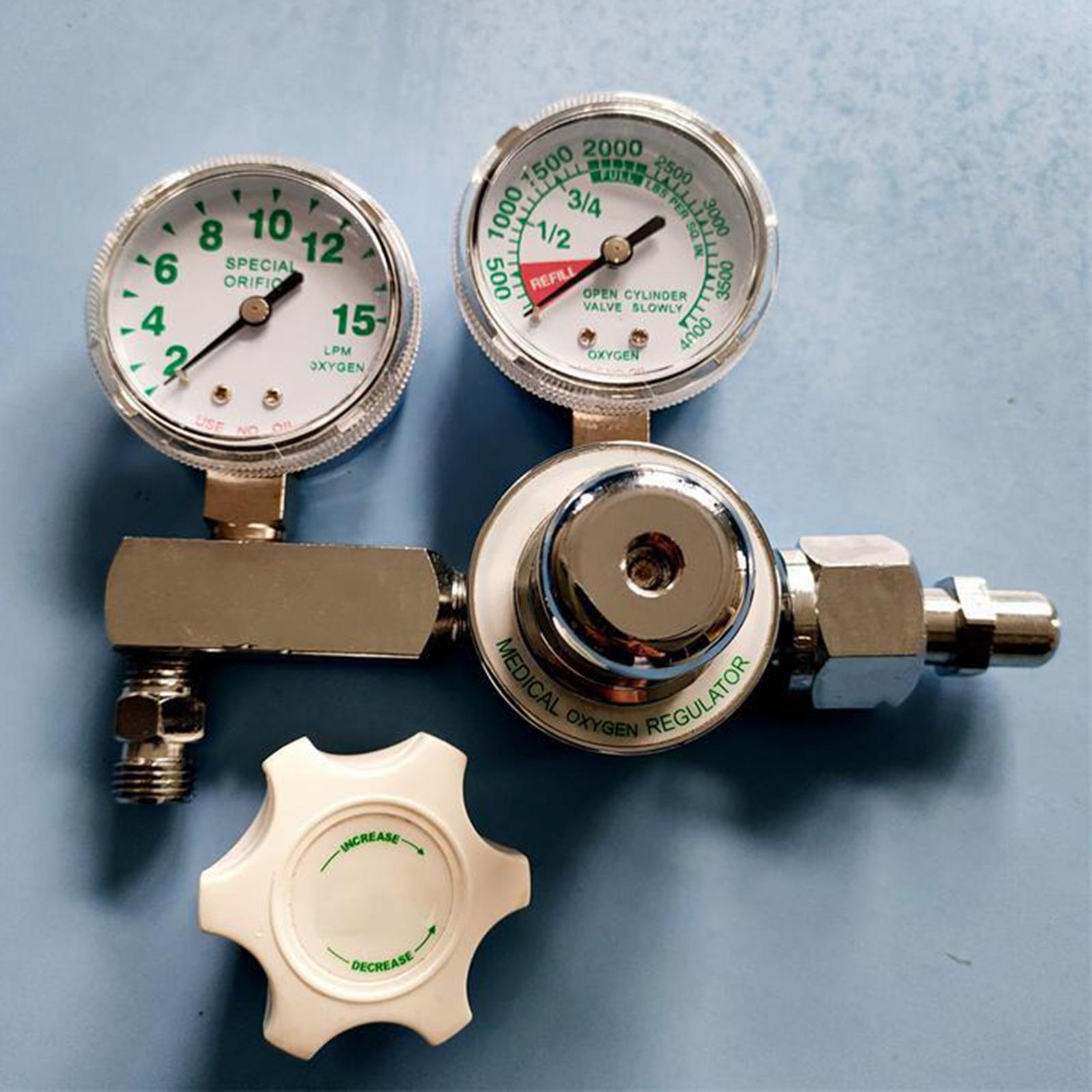 Oxygen Cylinder Pressure Reducing Regulator Flowmeter Gauge Valve with ...