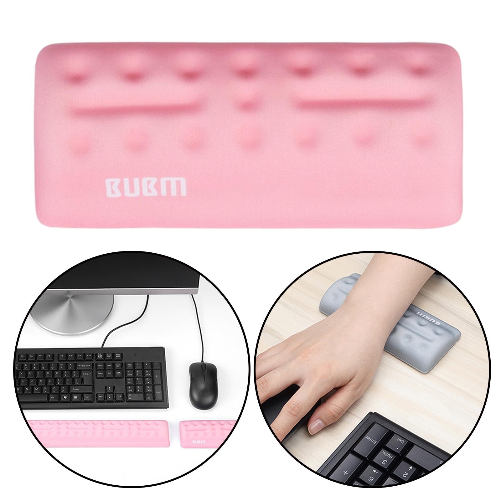 Memory Foam Keyboard Wrist Rest Hand Wrist Pad Arm Stand Pink S– UNIQKART