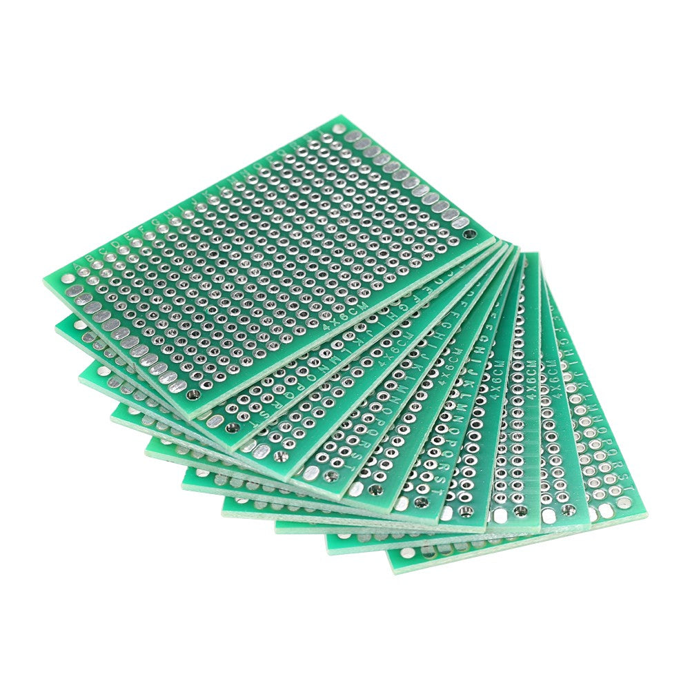 10 PCS 4*6cm Double Side Spray-tin Prototype PCB Board Breadboard Pane ...
