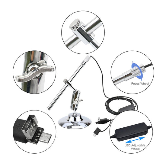 Digital USB Microscope Inspection Magnifier Waterproof Camera Built-in ...