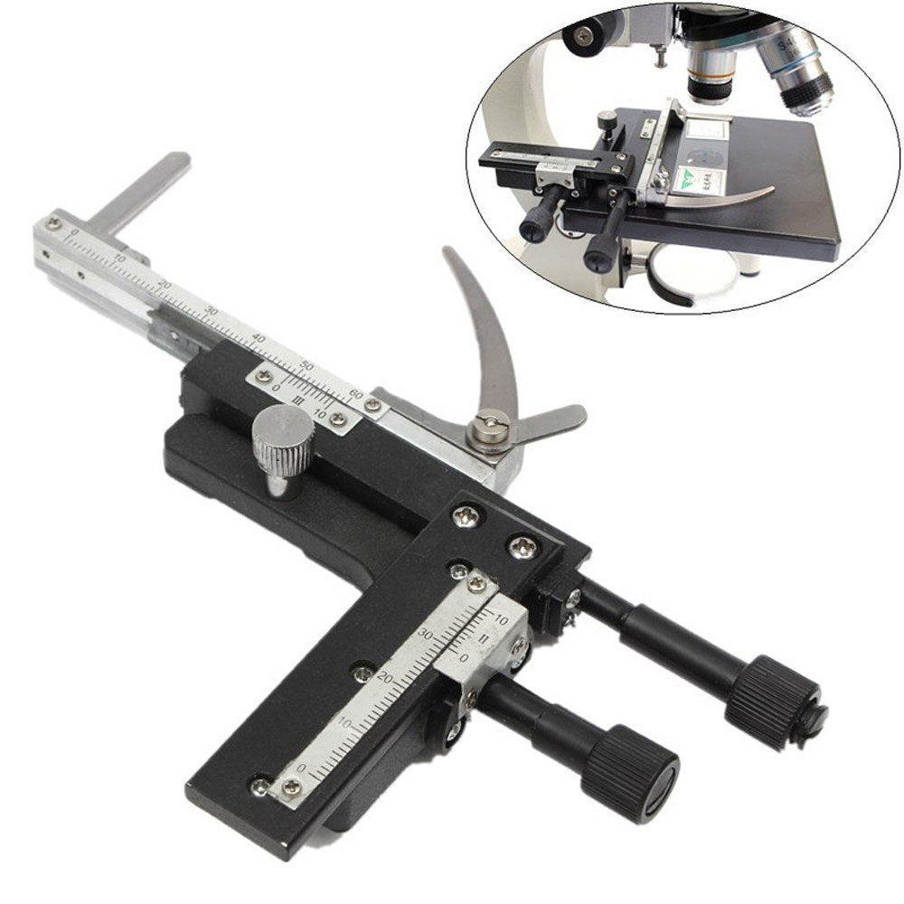 Straight Type Microscope Attachable Mechanical Stage X-Y Moveable Stag ...