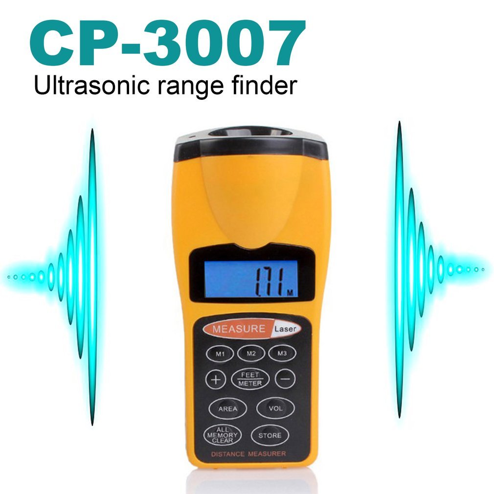 CP-3007 Multifunctional LCD Ultrasonic Distance Meter Measure Range Fi ...