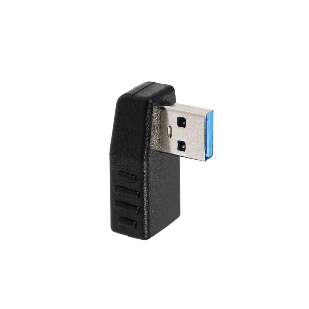 USB 3.0 Adapter Vertical Male to Female Left Angle Type-A– UNIQKART