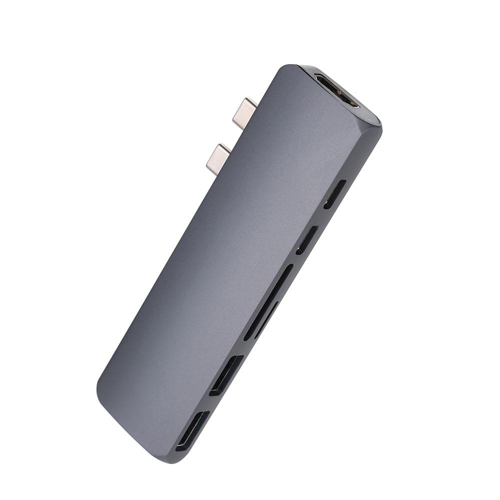 Dual TYPE-C Hub to Dual USB 3.0 Dual Type-C 4K HDMI Charging – UNIQKART