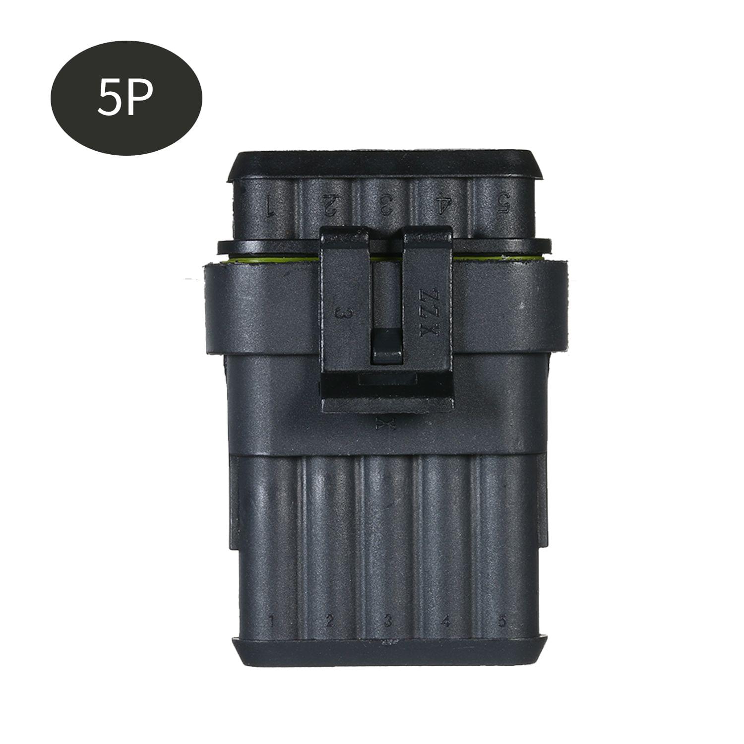 5pcs 5-Pin Way Waterproof Electrical Connector Plug with - 5P – UNIQKART