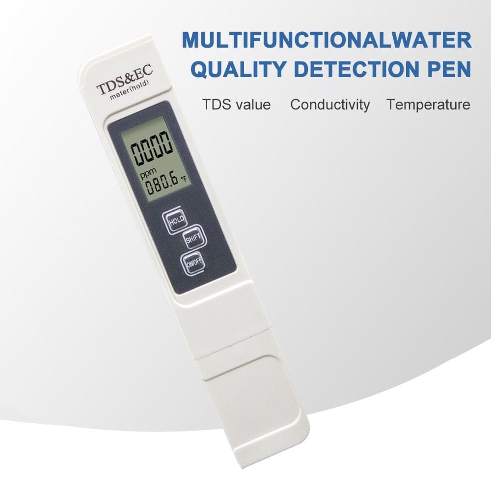 3 in 1 TDS EC Water Quality Test Meter Temperature Digital– UNIQKART