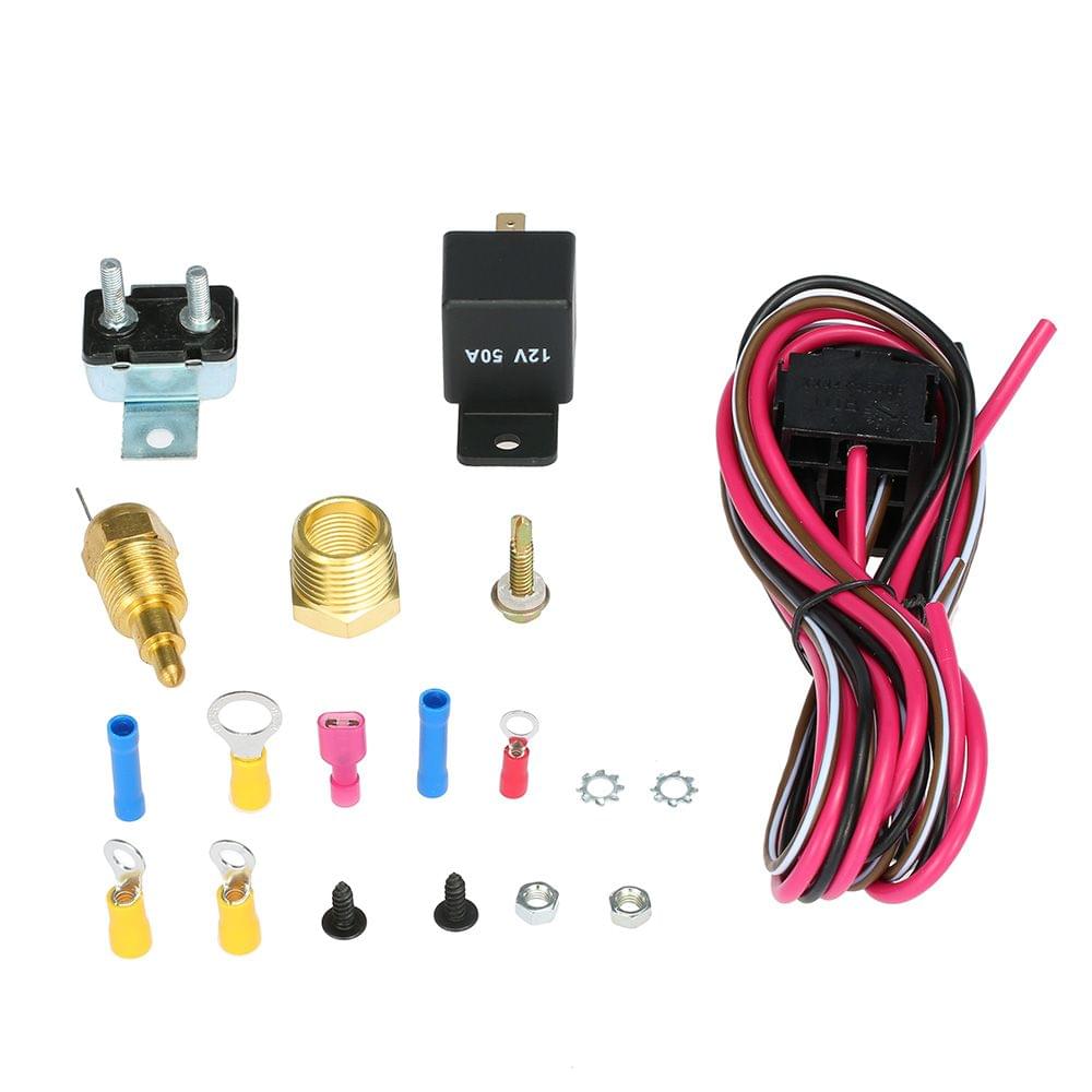 Electric Cooling Fan Wiring Install Kit 185/170 Degree– UNIQKART