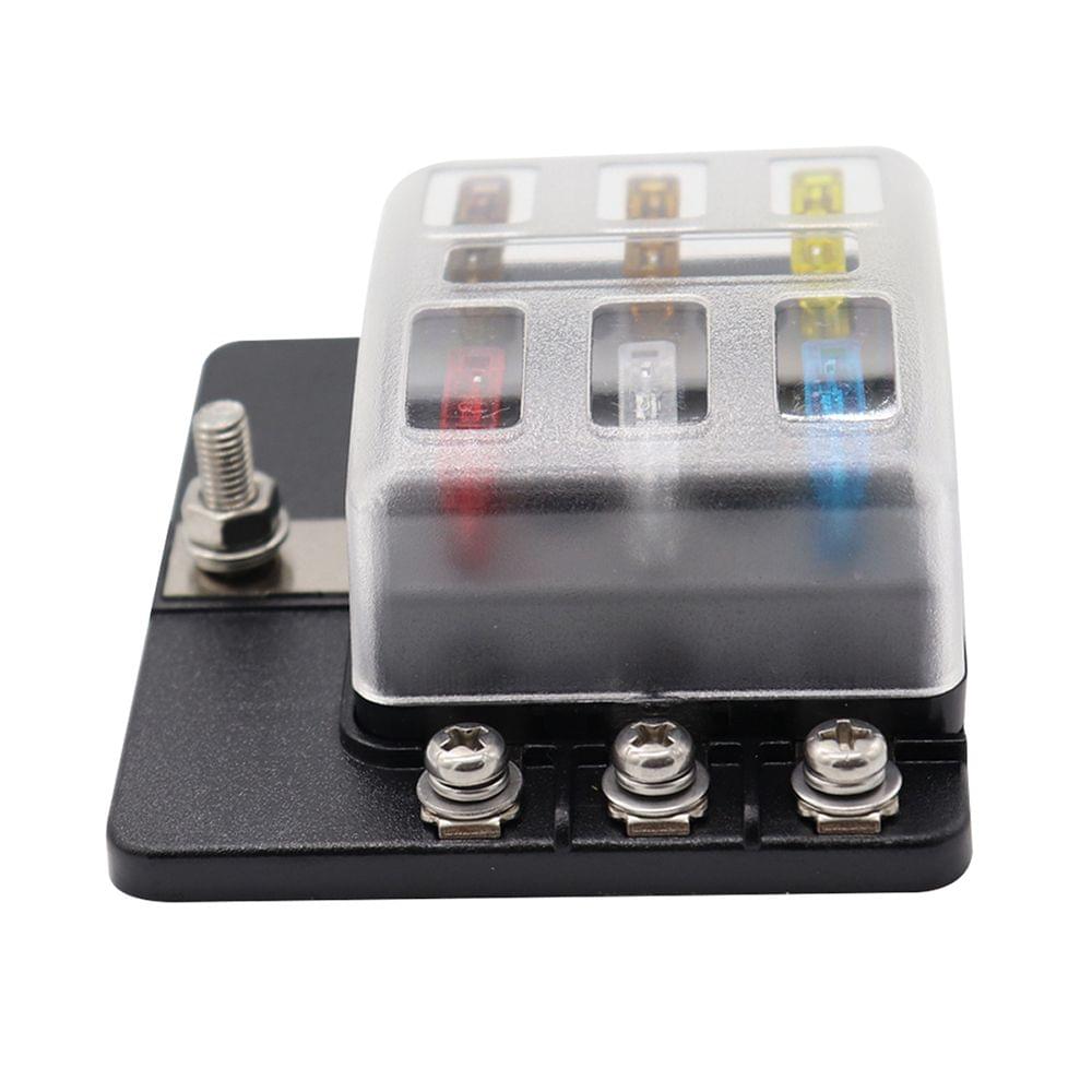 6 Way Blade Fuse Box with LED Indicator Fuse Block for Car– UNIQKART