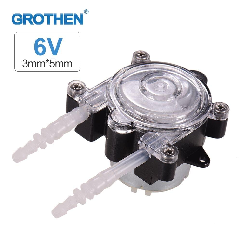 GROTHEN DC 6V DIY Dosing Pump Mini Peristaltic Dosing Head - 3mmX5mm ...