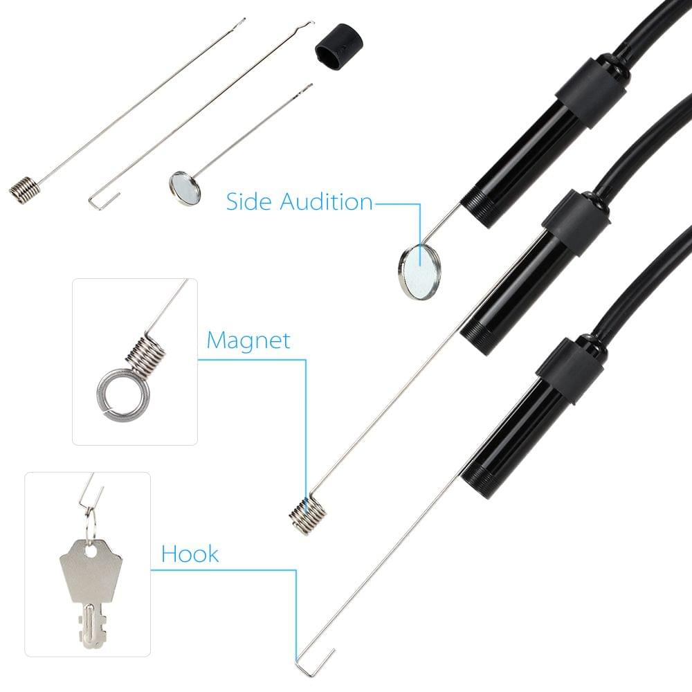 OWSOO 6 LED 7MM Lens Endoscope IP67 Waterproof Inspection - 2M– UNIQKART