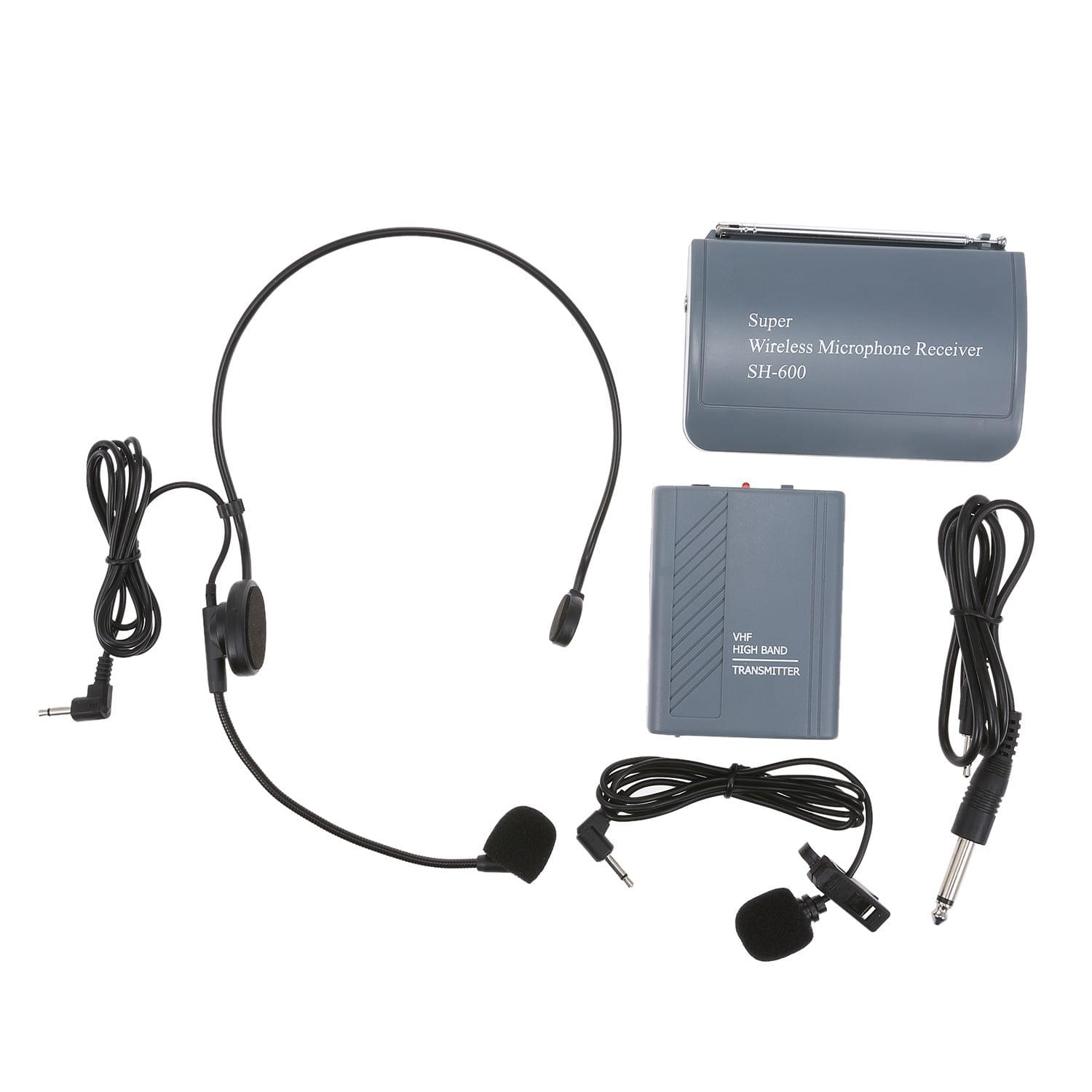 SH-600 VHF Headset Microphone Clip-On Microphone Wireless– UNIQKART
